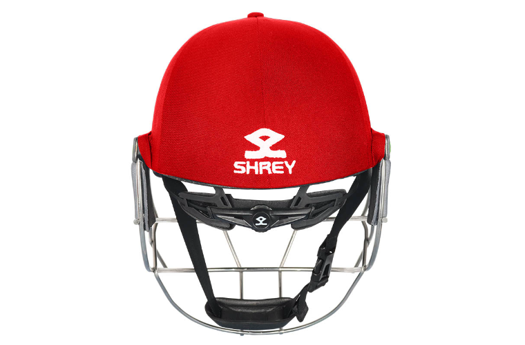 Eagle Sports | SHREY KOROYD CRICKET HELMET STAINLESS STEEL VISOR RED SMALL
