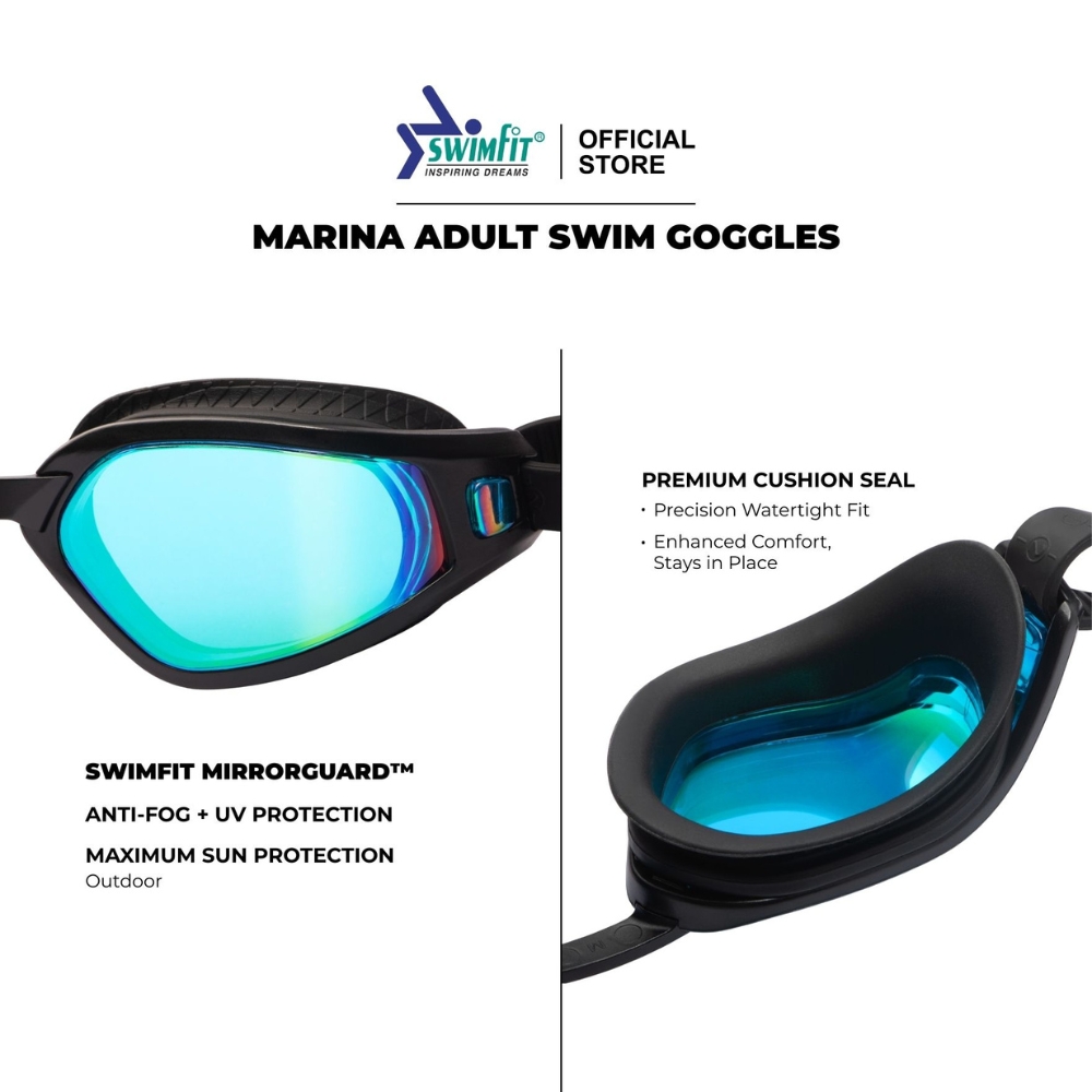 Eagle Sports | SWIMFIT GOGGLE MARINA MIRROR / WHITE