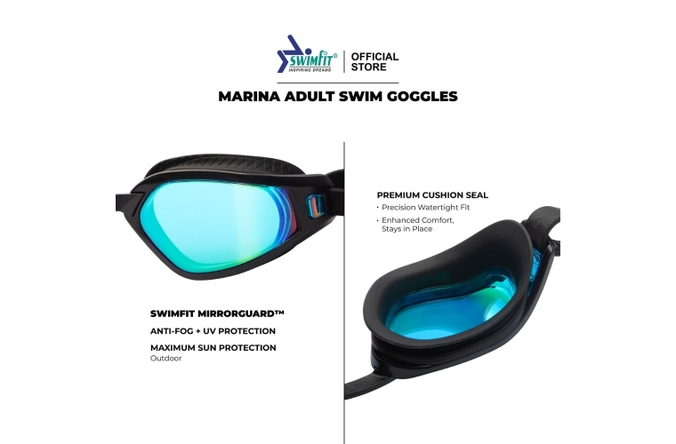 Eagle Sports | SWIMFIT GOGGLE MARINA MIRROR / BLACK